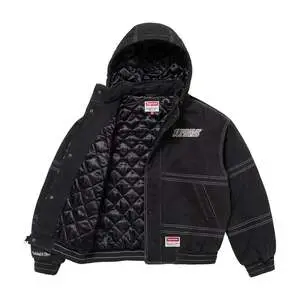 Supreme X Mitchell & Ness Twill Stadium Jacket - Black