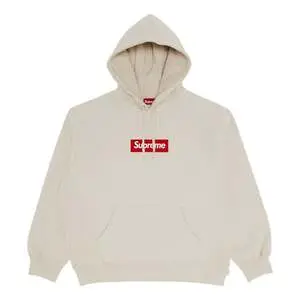 Supreme Box Logo Hooded Sweatshirt - Stone