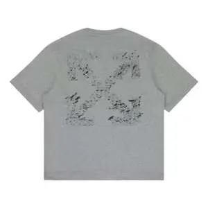 Off-White Paint Splatter Arrow Diag Fit T-shirt - Heather Grey