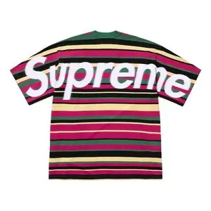 Supreme Intarsia Short-sleeve T-shirt 'stripe - Multi-color