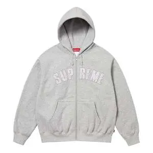 Supreme X B.b. Simon Zip Up Hooded Sweatshirt - Heather Grey
