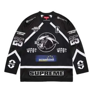 Supreme Rhinestone Hockey Jersey - Black