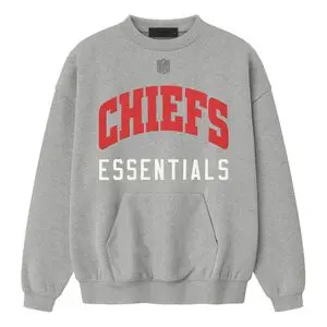 Fear Of God X Nfl Fw25 Chiefs Sport Crewneck - Concrete Heather