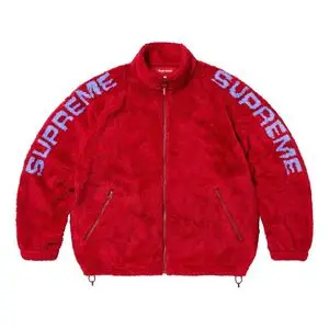 Supreme Shoulder Logo Fleece Jacket - Red