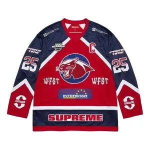 Supreme Rhinestone Hockey Jersey - Red