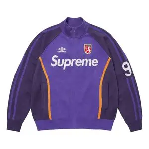 Supreme X Umbro Zip Up Sweater - Purple