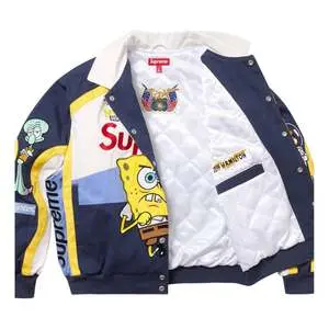 Supreme X Spongebob Squarepants X Jeff Hamilton Racing Jacket - White