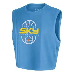Nike Chicago Sky Wnba Authentic Cropped T-shirt - Coast