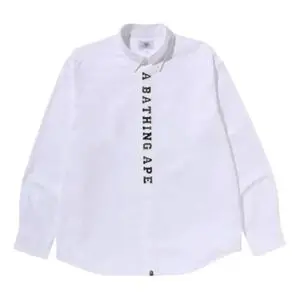 A BATHING APE 1st Camo Applique Oxford Long-sleeve Shirt - White