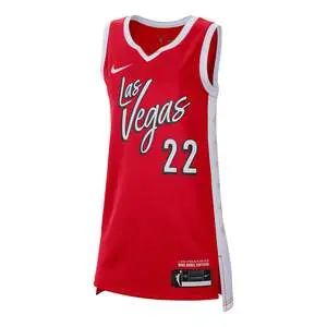 Nike A'ja Wilson Las Vegas Aces Rebel Edition Dri-fit Wnba Jersey - University Red