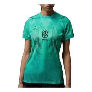 JORDAN Brazil 2026 Stadium Goalkeeper Soccer Replica Dri-fit Jersey - Light Menta/black
