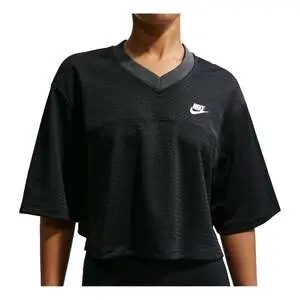 Nike Nsw Heritage Festival Crop Mesh Jersey - Anthracite/black/sail