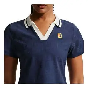 Nike Court Collection Dri-fit Cropped Polo - Midnight Navy/sail