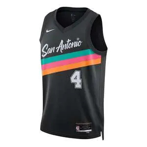 Nike Nba De'aaron Fox San Antonio Spurs City Edition Swingman Jersey - Black