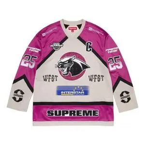 Supreme Rhinestone Hockey Jersey - Light Grey