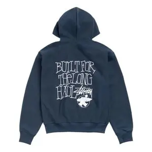 StÜssy Long Haul Zip Hoodie - Navy