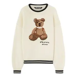 Palm Angels Bear In Mind Sweater 'off White Brown - Off White/brown