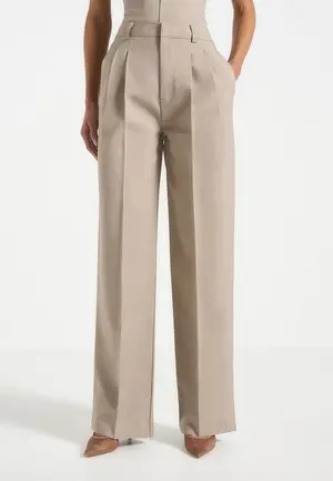 Manière De Voir Maniere De Voir Julie Fluid Pleat Front Tailored Trousers