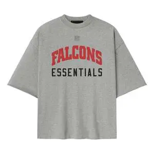 Fear Of God X Nfl Fw25 Falcons 90s 3/4 Sleeve Football T-shirt - Concrete Heather