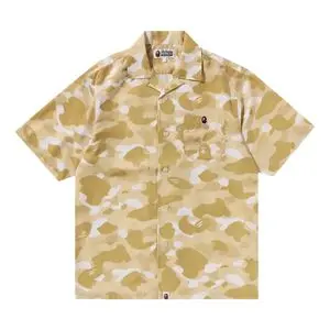 A BATHING APE Color Camo Ape Head One Point Shirt - Yellow