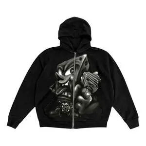 TRAVIS SCOTT Cactus Jack X Spongebob Legal Tender Zip Hoodie - Black
