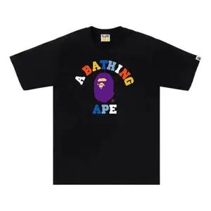 A BATHING APE Colors College Tee - Black