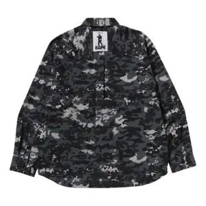 A BATHING APE Multi Pixel Camo Military Shirt - Black