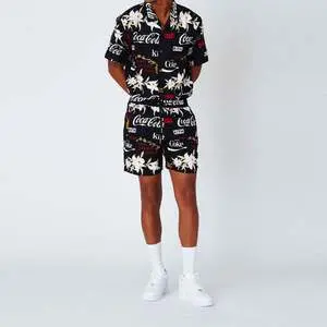 Kith X Coca-cola Hawaiian Camp Button Up 'black
