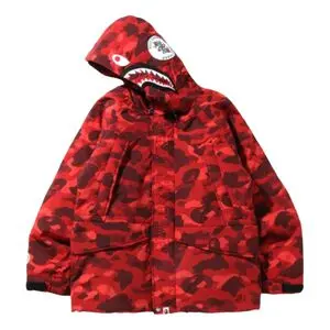 A BATHING APE Color Camo Shark Snowboard Down Jacket