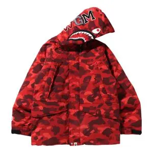 A BATHING APE Color Camo Shark Snowboard Down Jacket