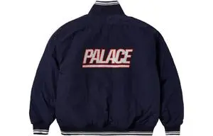 PALACE Reversible Quilted Sports Bomber Jacket - Navy