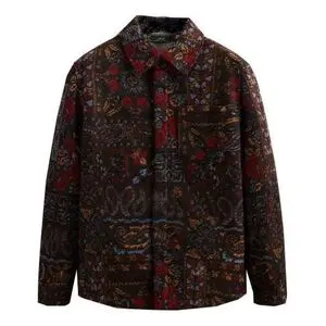 Kith Paisley Sheridan Shirt Jacket 'kindling - Red/black