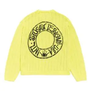 StÜssy Buana Logo Sweater - Lime