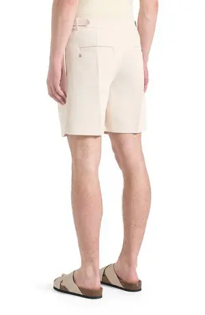 Manière De Voir Maniere De Voir Marin Twill Pleated Shorts
