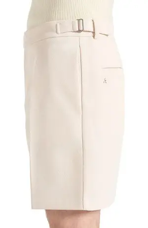 Manière De Voir Maniere De Voir Marin Twill Pleated Shorts
