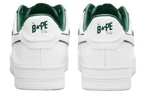 A BATHING APE Sta Leather Low Green