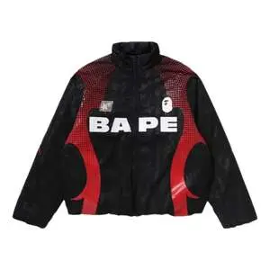 A BATHING APE Aba Frame Monogram Jacquard Multi Logo Padded Jacket
