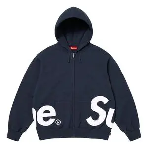 Supreme Big Logo Zip Up Hooded Sweatshirt