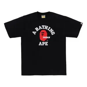 A BATHING APE Japan College Tee - Black