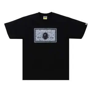 A BATHING APE A Bathing Ape Card T-shirt 'black Silver' Black/silver