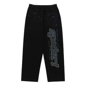 SP5DER Rhinestone Punk V2 Sweatpant - Black