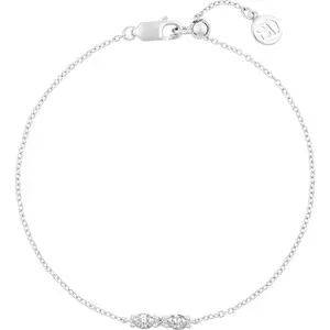 SIF JAKOBS JEWELLERY Ellera Ovale Bracelet With White Zirconia - Sterling Silver