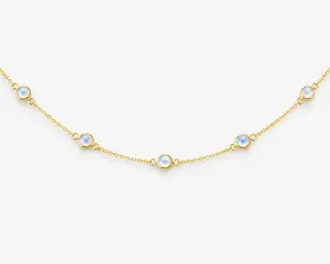 ZUVAN June Birthstone Bracelet Moonstone - Gold