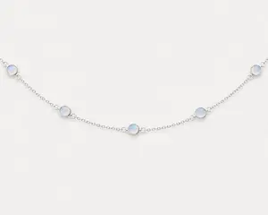 ZUVAN Moonstone Birthstone Bracelet In Sterling - Silver