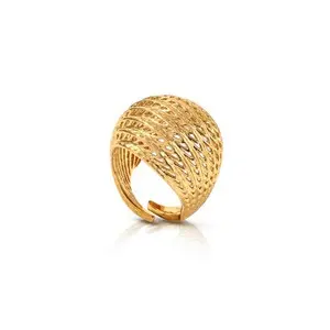 LAMINAR JEWELRY Sculptural Flow Ball Ring - Gold