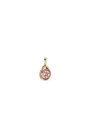 UNODE50 Plated Charm With Pink Crystal - Gold