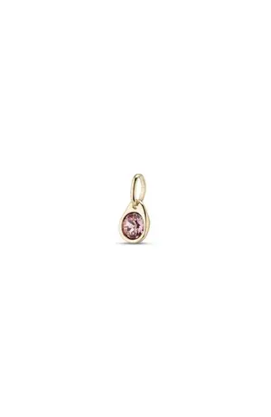 UNODE50 Plated Charm With Pink Crystal