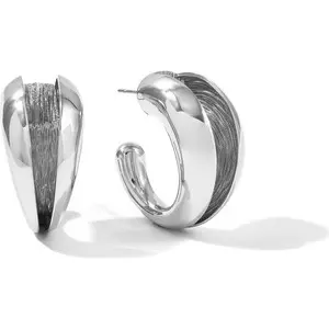 LAMINAR JEWELRY Currents Hoop Earrings - Silver
