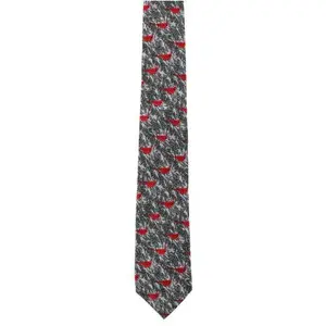 Trafalgar Snowy Virginia Nightingale Silk Novelty Necktie - Multiple