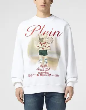 Philipp Plein Sweatshirt New York Tennis - Offwhite